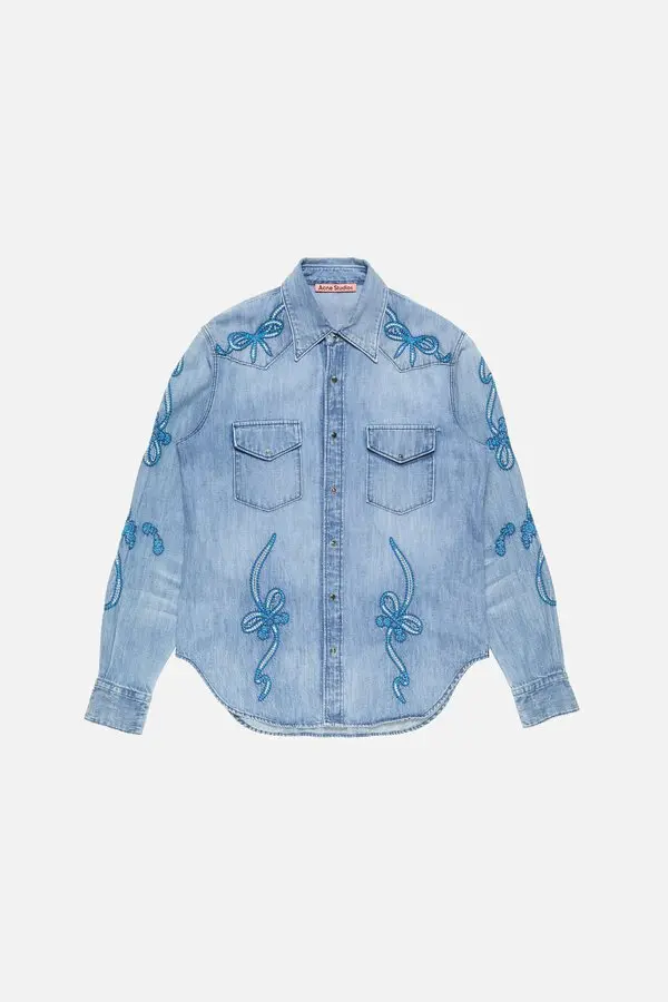 Acne Studios Embroidered Denim Shirt