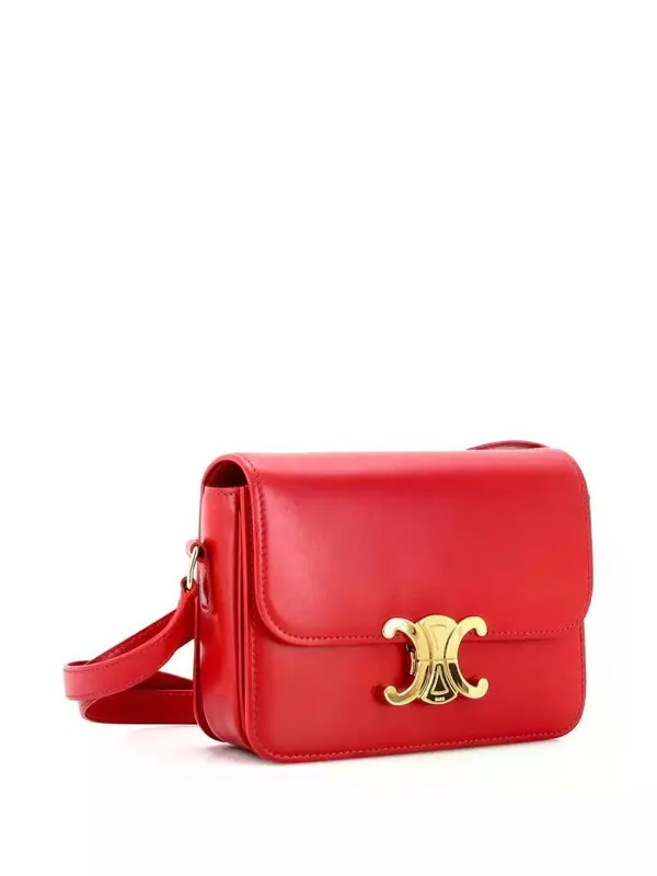 Celine Triomphe Smooth Calfskin Teen Shoulder Bag - Red