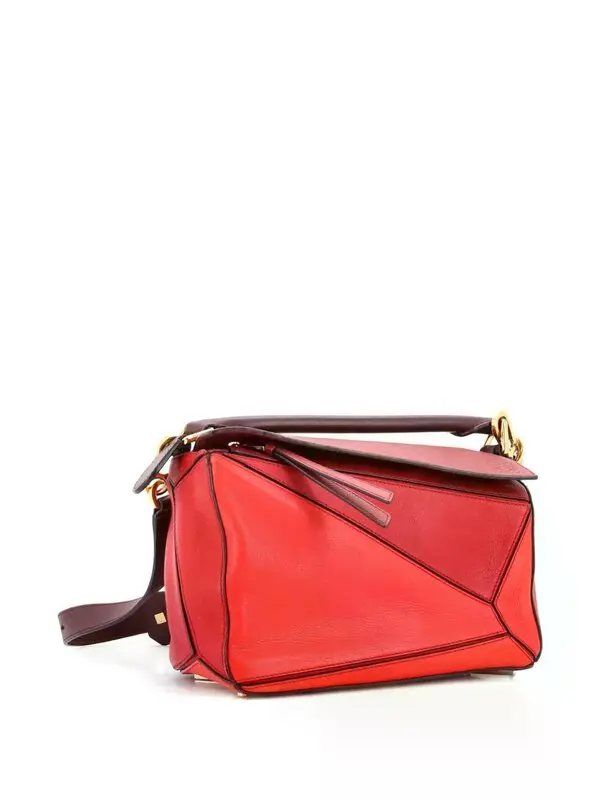 Loewe Puzzle Small Leather Satchel - Red