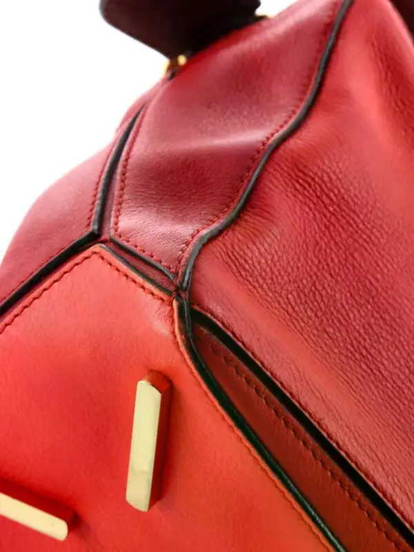 Loewe Puzzle Small Leather Satchel - Red