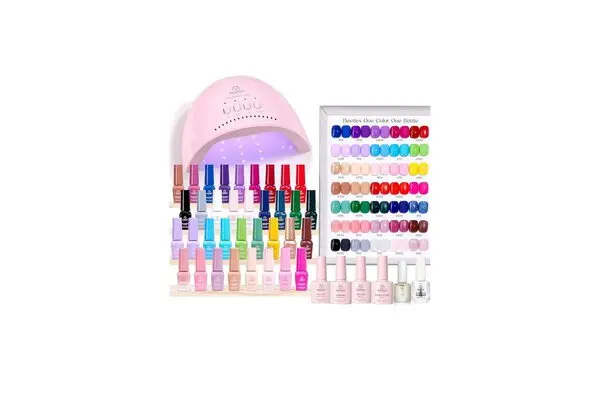 BEETLES Gel Nail Polish Kit With Uv Light - Multicolor