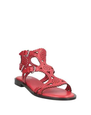 Ash Paprika 05 Leather Sandals - Red