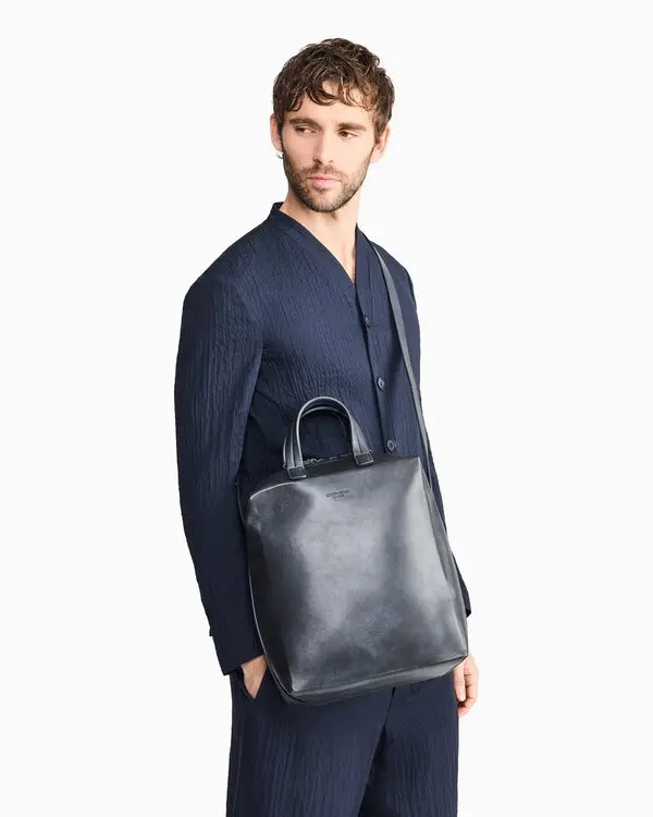 Giorgio Armani Leather Shopper Bag