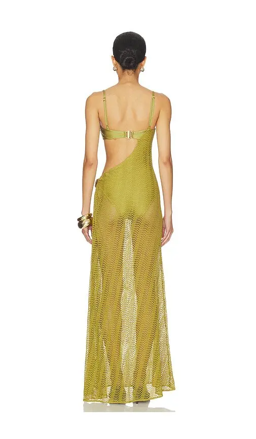 patbo cut out beach dress Wave Maxi - Green Nerohusy Women Polka Dots swatch:spearmint-candy Color:Light Yellow Hand wash