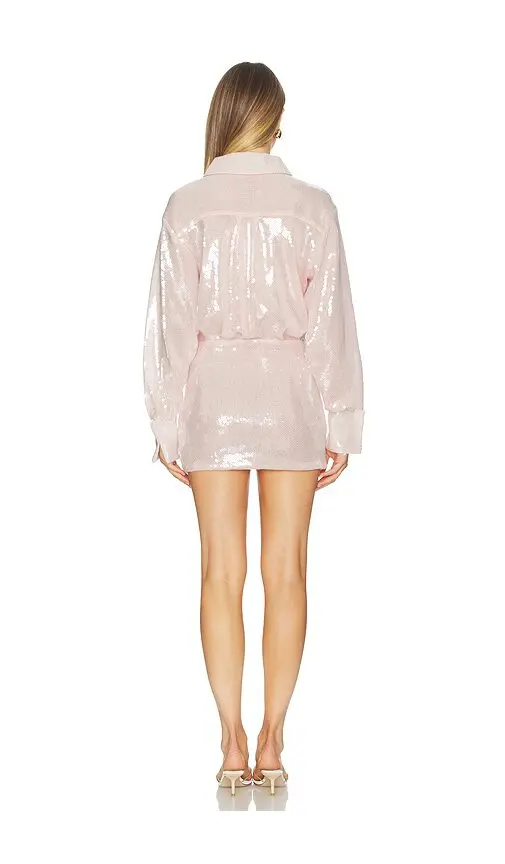 farm rio long-sleeve fringe tie-front mini dress FARM Rio Floral Chenille Mini Dress