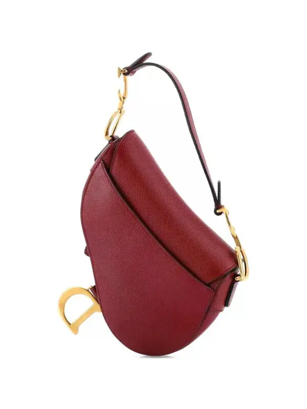 Dior Saddle Handbag Leather Mini Shoulder Bag - Red