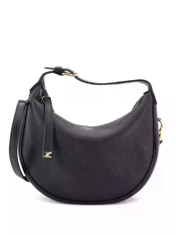 Celine Lulu Leather Teen Hobo Bag - Black
