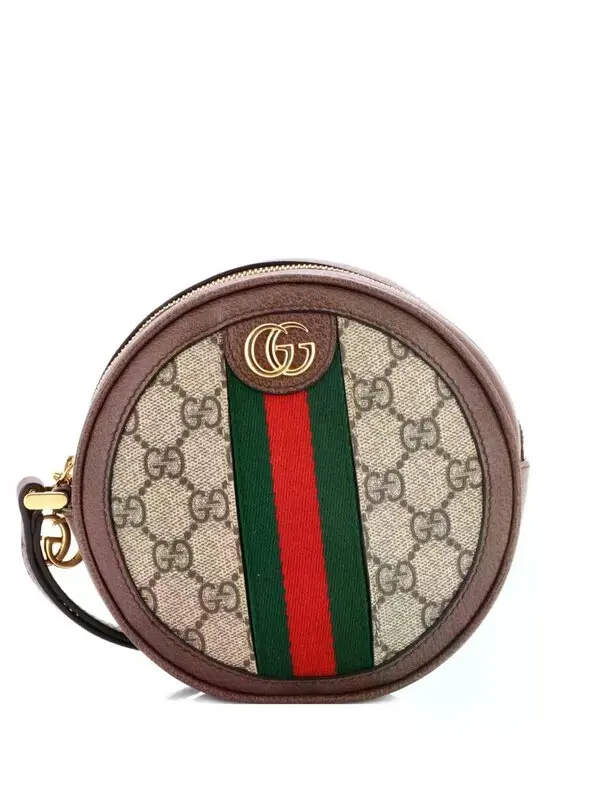 Gucci Ophidia Round Gg Coated Canvas Mini Backpack