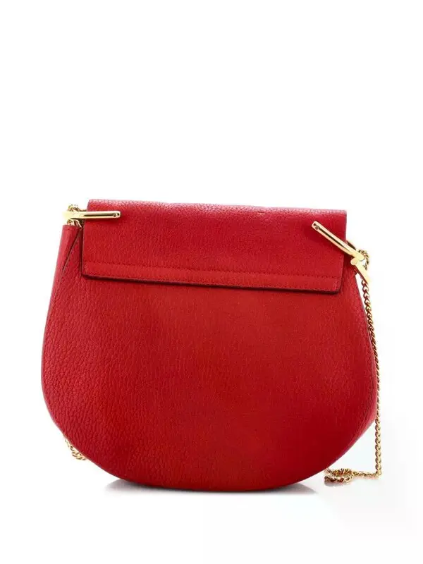 Chloé Drew Leather Medium Crossbody Bag - Red