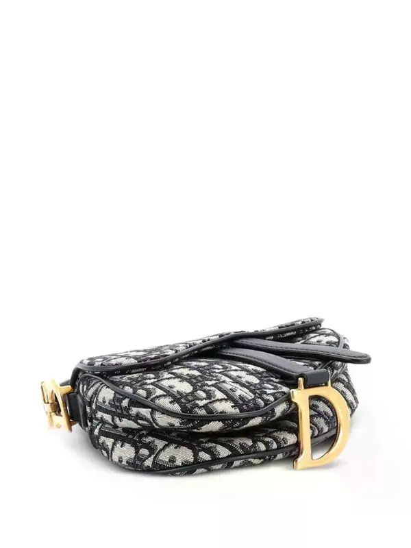 Dior Saddle Handbag Oblique Canvas Mini Shoulder Bag - Blue