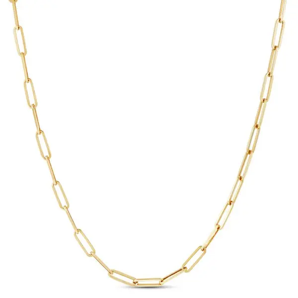 Benbridge 14k Paperclip Chain 24 Inch Necklace - Yg