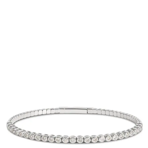 Benbridge Bezel Set Diamond Bangle Bracelet - I-j