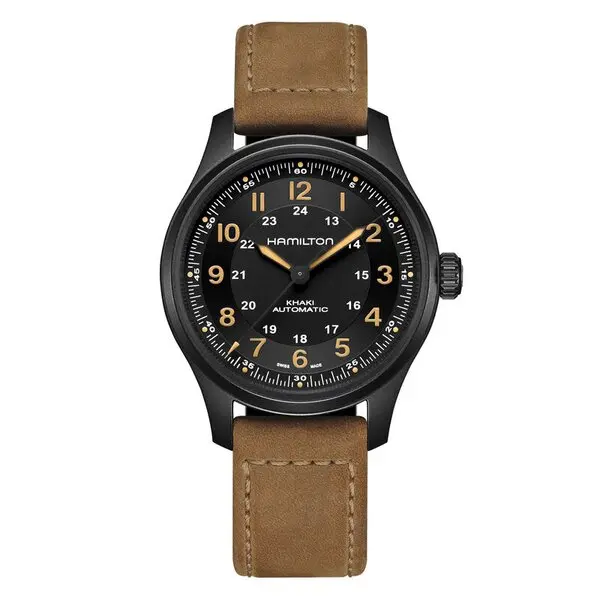 Hamilton Khaki Field Black Pvd Automatic Watch, 42mm - Titanium