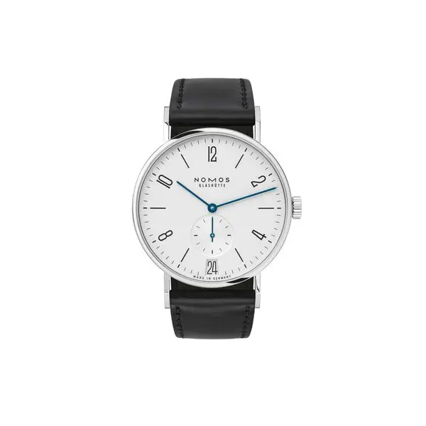 NOMOS GLASHUTTE Tangente 38 Date White Silver Dial Watch 37.5mm - Stainless Steel