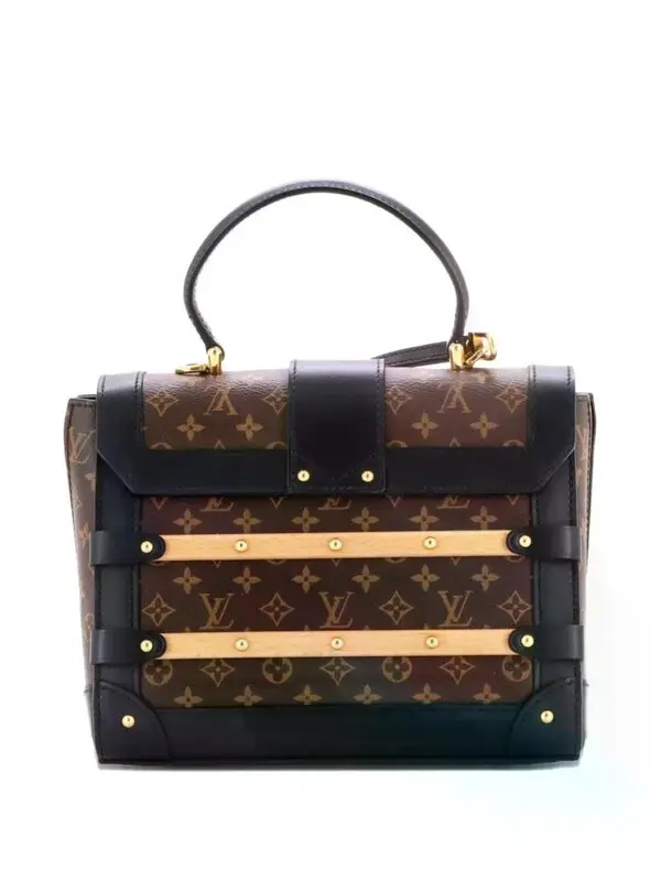 LOUIS VUITTON Trianon Handbag Monogram Canvas Pm Satchel - Brown