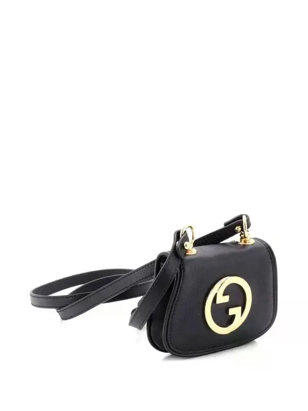 Gucci Blondie Card Case Wallet With Strap - Black