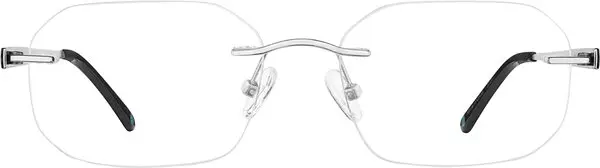 Zenni Lightweight Geometric Rimless Titanium Glasses