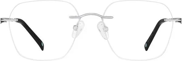 Zenni Lightweight Geometric Rimless Titanium Glasses