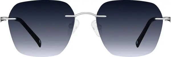 Zenni Lightweight Geometric Rimless Titanium Glasses
