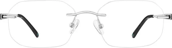 Zenni Lightweight Geometric Rimless Glasses Titanium Frame