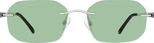 Zenni Lightweight Geometric Rimless Glasses Titanium Frame