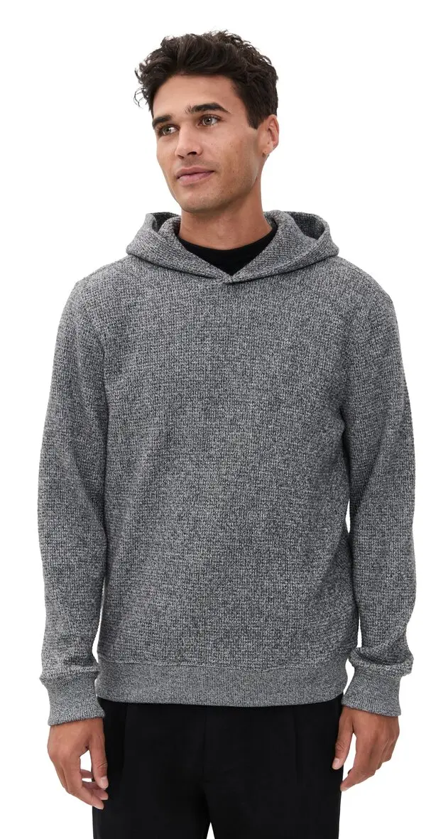 Vince Brushed Waffle Knit Hoodie