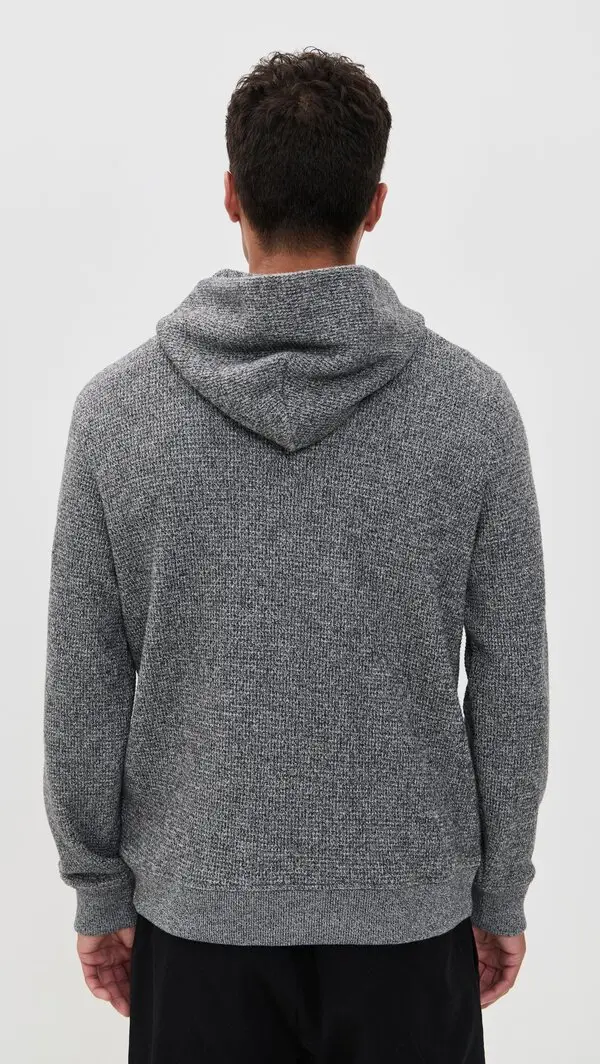 Vince Brushed Waffle Knit Hoodie