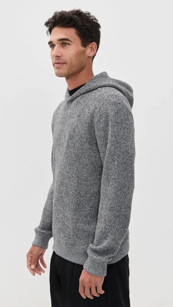 Vince Brushed Waffle Knit Hoodie