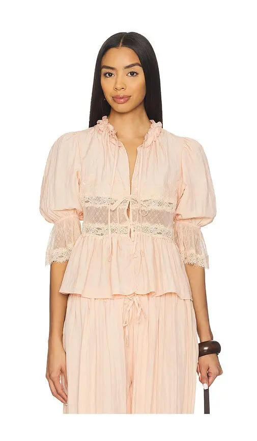 Free People X Intimately Forever Young Bed Jacket - Peach