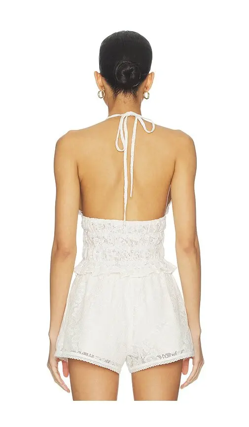 NIA Chandler Halter Neck Top - Ivory