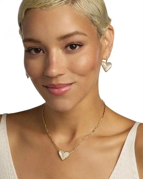 Kendra Scott Ari Heart Statement Drop Earrings - Gold