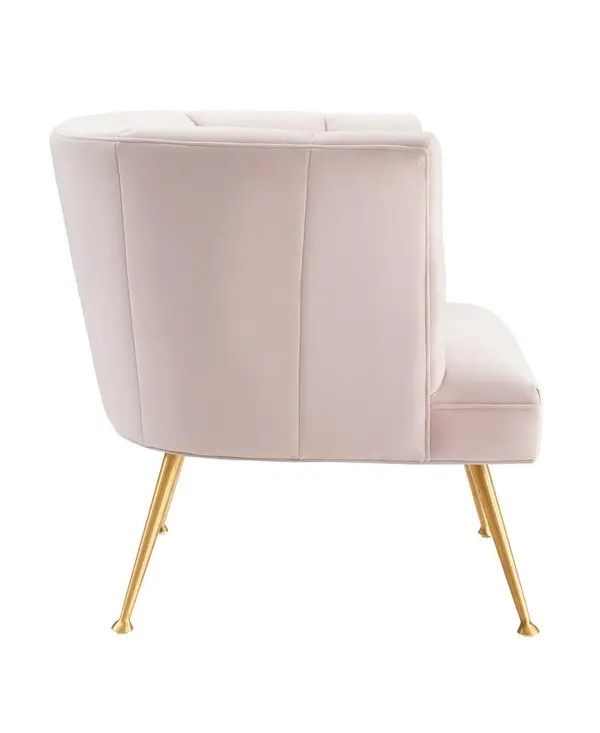MODWAY Veronica Channel Tufted Performance Velvet Armchair - Pink