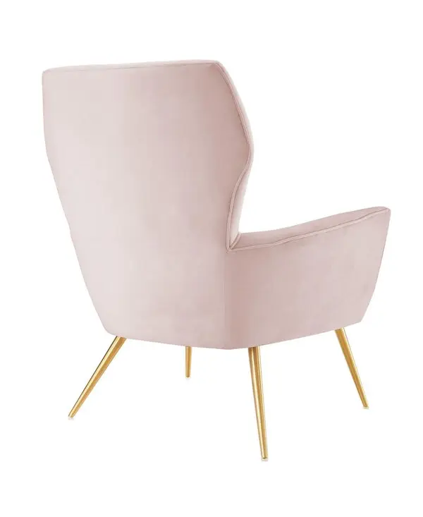MODWAY Renata Button Tufted Performance Velvet Armchair - Pink