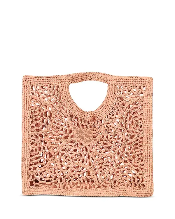 BTB LOS ANGELES Lacera Raffia Tote Bag - Petal