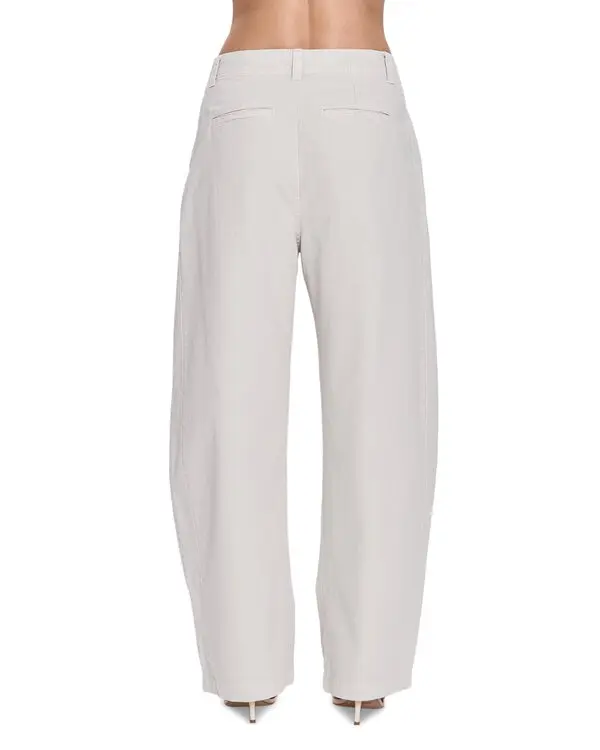 PISTOLA Eden Pleated Barrel Leg Pants - Parchment