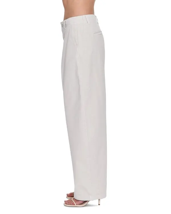 PISTOLA Eden Pleated Barrel Leg Pants - Parchment