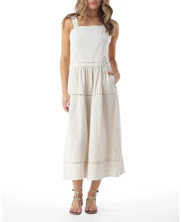 Heaven Mirabel Lightweight Smocked Midi Dress - Ivory