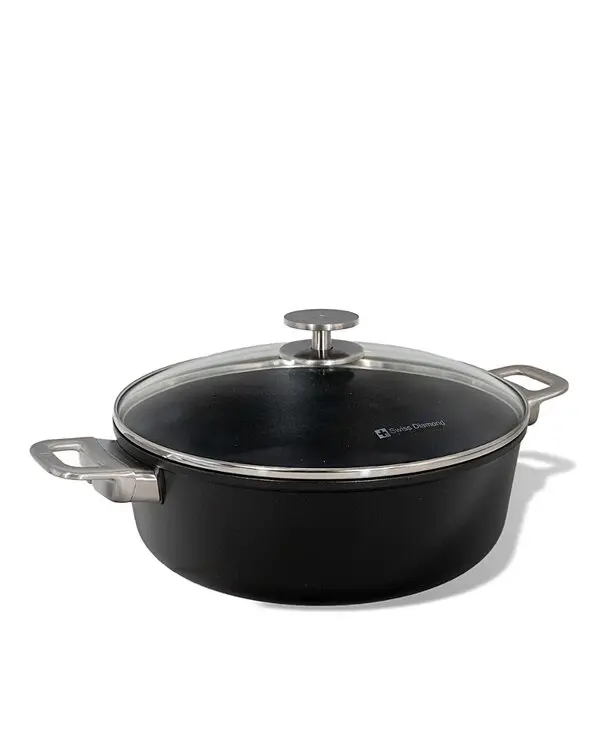 SWISS DIAMOND Chd Braiser, 5.3 Qt - Deep Charcoal Grey