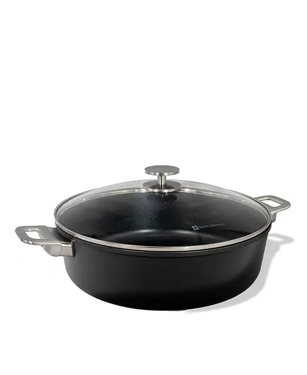 SWISS DIAMOND Chd Braiser, 7.2 Qt - Deep Charcoal Grey