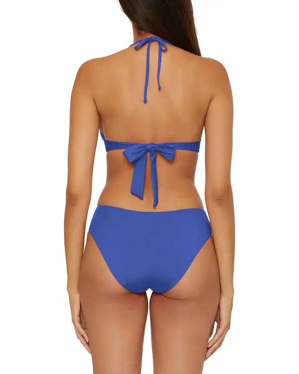 BECCA By Rebecca Virtue Marble Canyon Mira Ring Halter Bikini Top - Lapis