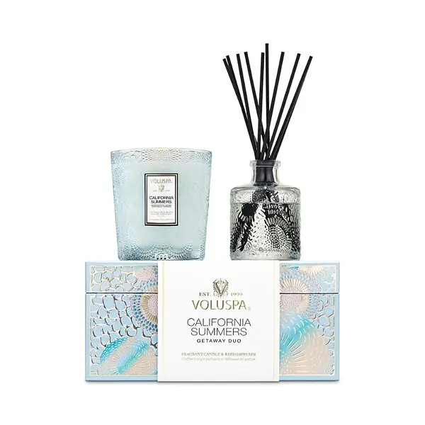 Voluspa California Summers Getaway Duo, 9 Oz. Classic Candle & 3.4 Oz. Reed Diffuser - No Color