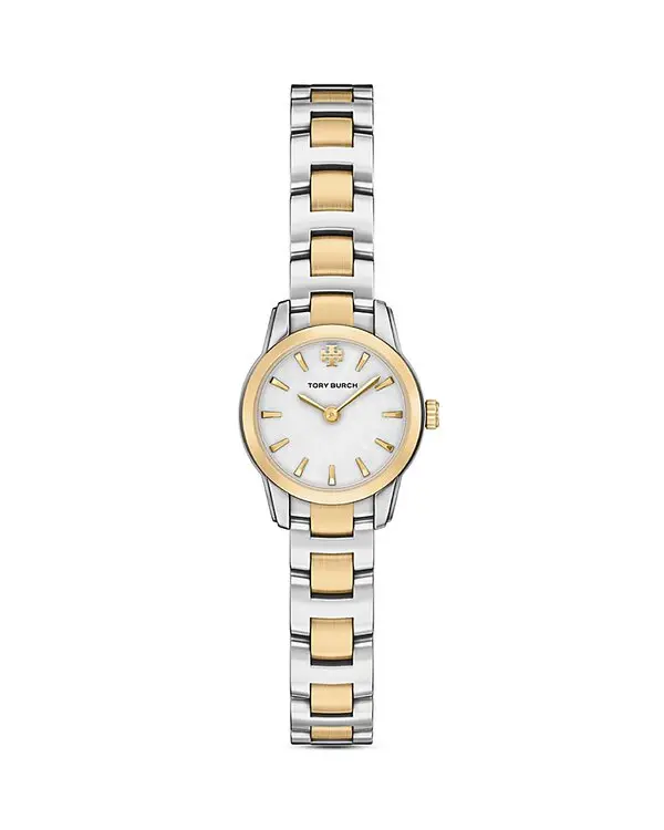 Tory Burch Mini Miller 22mm Watch - Two Tone/mother Of Pearl