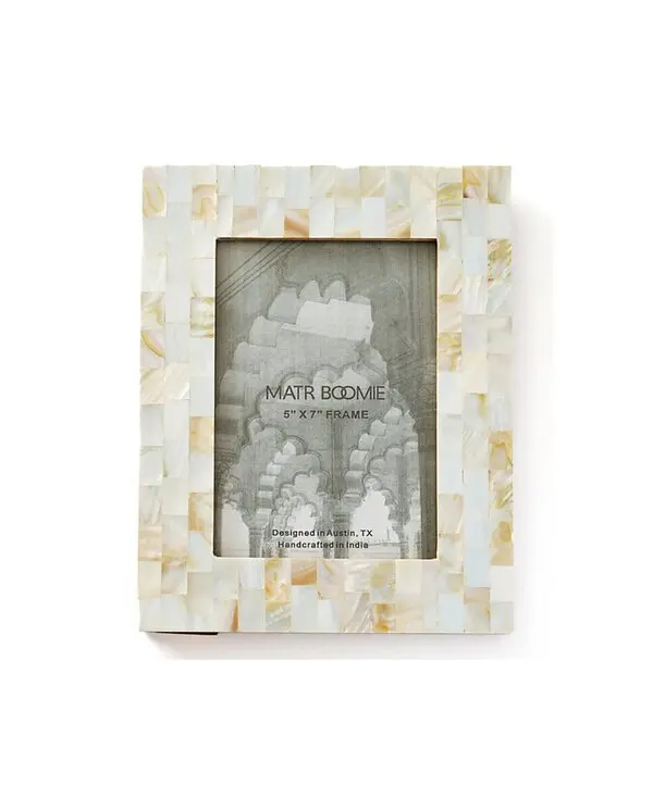 MATR BOOMIE Chitra Mother Of Pearl Picture Frame - White