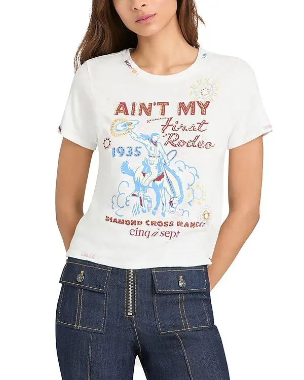 Cinq À Sept Bespoke Tee - White Multi