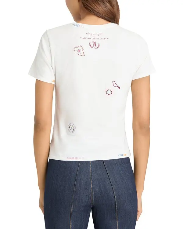 Cinq À Sept Bespoke Tee - White Multi