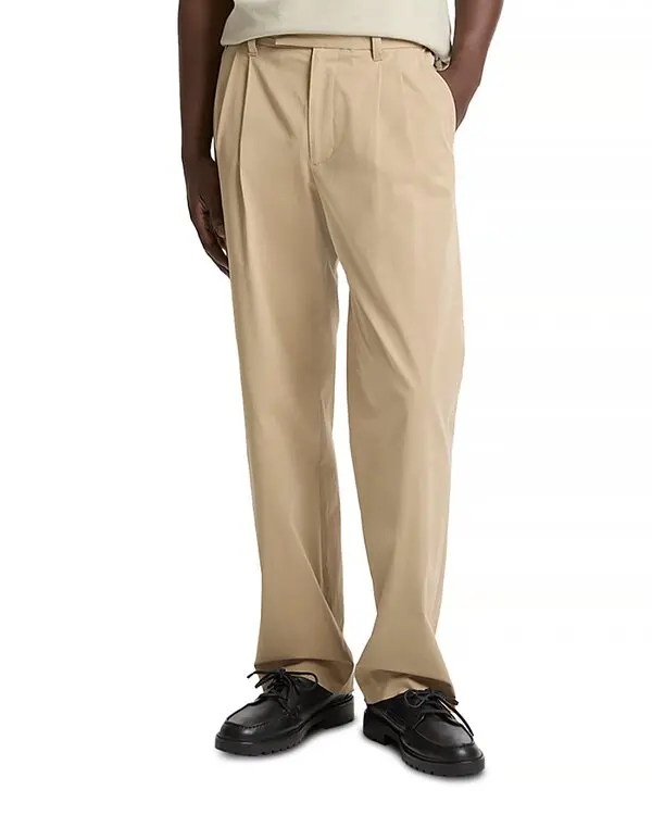 Vince Louie Double Pleat Suiting Trousers - Teak