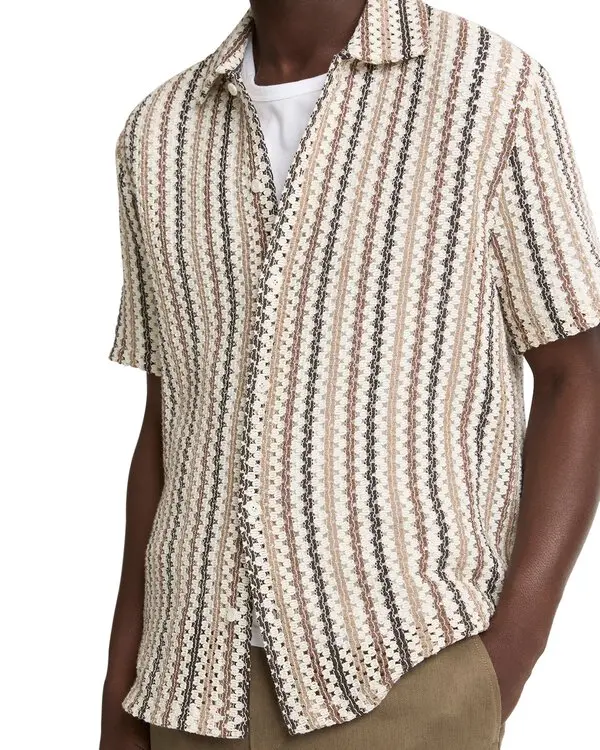 Vince Beach Stripe Short Sleeve Shirt - Wilderness Combo