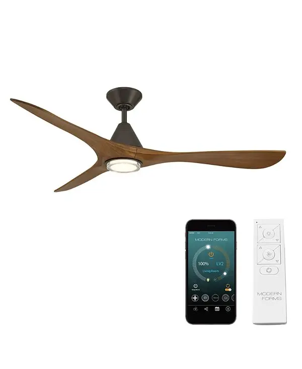 MODERN FORMS Fans Carve 60 In Selectable 2700-3000-4000-5000k Led Indoor Or Outdoor Smart Home Ceiling Fan - Bronze/distressed Koa