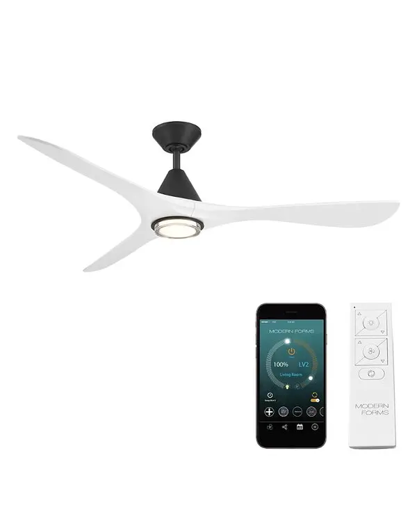 MODERN FORMS Fans Carve 60 In Selectable 2700-3000-4000-5000k Led Indoor Or Outdoor Smart Home Ceiling Fan - Matte Black/matte White