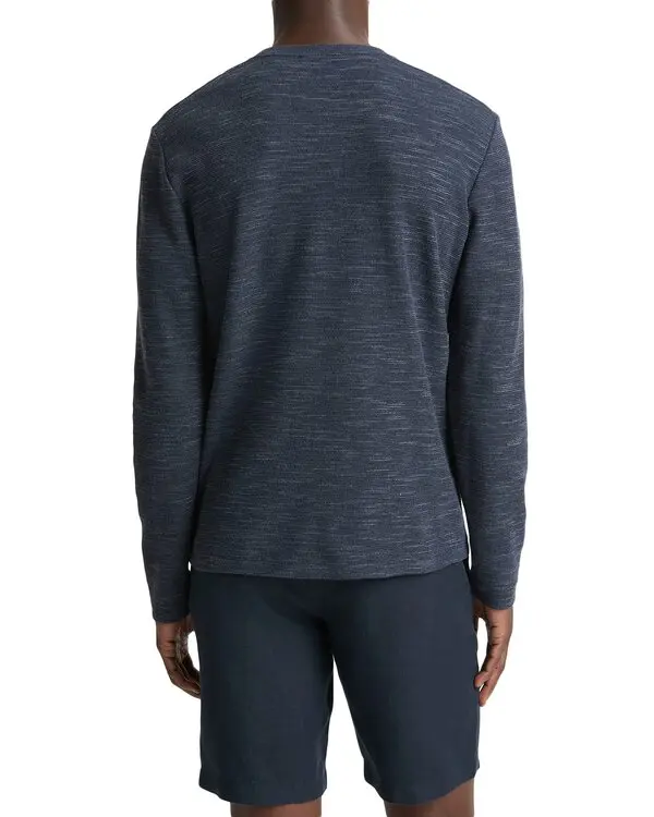 Vince Linen Double Knit Long Sleeve Crew - Coastal